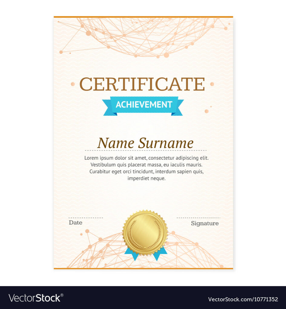 certificate-vertical-template-vector-10771352 - Ivory Training